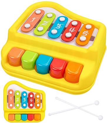 toyboyzone Musical Xylophone and Mini Piano, Non Toxic, Non-Battery ...