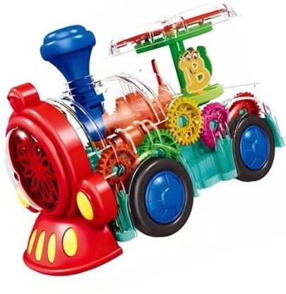 Toyvala Concept 3D Transparent Engine Bump & Go Toy for Kids With Live ...