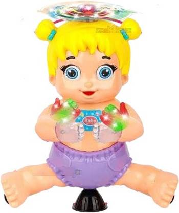 TECHTIK Rotating Musical Dancing and Singing Doll with Bump & Go Action ...