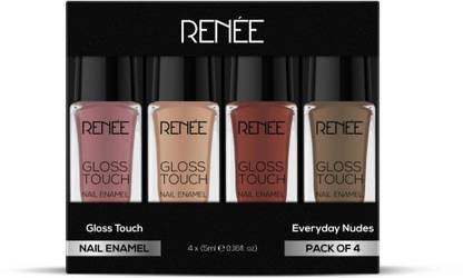 Renee Gloss Touch N02 Everyday Nudes - Set of 4 Nail Enamels, 5ml each ...