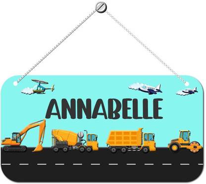 Ashvah Wooden Annabelle Door Sign Kids Room Name Plate Price in India ...