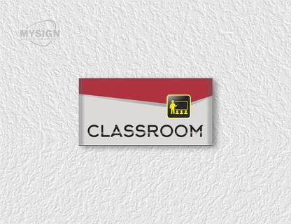 MYSIGN Wooden CLASSROOM Sign Board ( 6 X 12 ) Name Plate Price in India ...