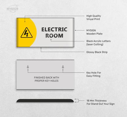 MYSIGN Wooden ELECTRIC ROOM SIGN BOARD Name Plate Price in India - Buy ...