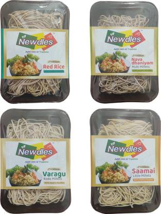 Newdles Combo 4 Pack of Premium RedRice, NavaDhaniyam, Varagu, Saamai ...