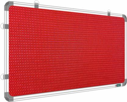 ShelfKing 3x4 Ft's Premium Material Red Notice Board/ Pin-up Board ...