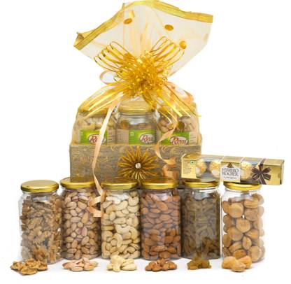 vt real nutri DRY FRUIT &NUT GIFT BOX /HUMPER /BASKET (1.5KG) Wooden ...