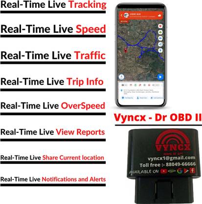 Vyncx Dr. OBD II GPS Tracker Scanner Indian Car Health Check Up Wireless Voice Monitor OBD ...