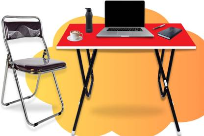 EuroQon ComboFold Study & Chair Space Saver Foldable Engineered Wood ...