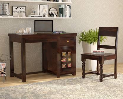 Shree Jeen Mata Enterprises Solid Wood Sheesham Wood Study Table With 1 ...