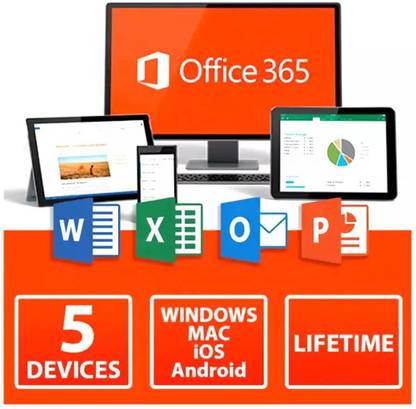 MICROSOFT Office 365 Professional Plus (5 PC/User, Lifetime Validity ...