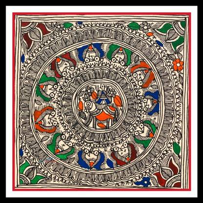 Artdarshan Framed Godna Madhubani Art Painting for Home & Office Wall ...