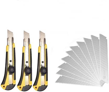 Flipkart.com | XCREET 3 Heavy Duty 18 mm Wide Cutter Knife with 15 ...