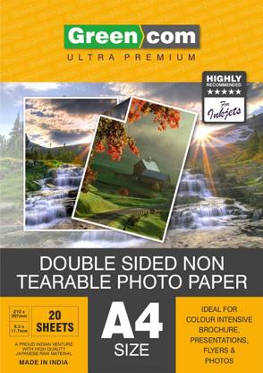 Flipkart.com | greencom Premium A4 180 Micron Double sided Water Proof ...