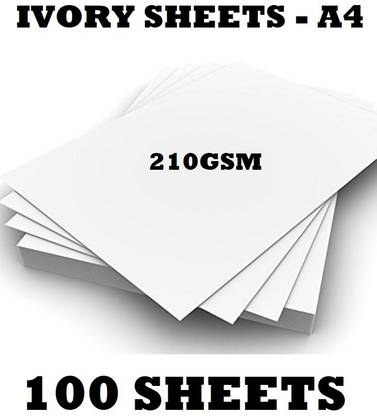 Flipkart.com | SKYGOLD 210GSM A4 SIZE UNRULED IVORY SHEETS PACK OF 100 ...
