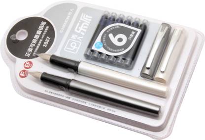 Ledos Chren Set Of 2 Fine & Extra Fine Nib With 6 Cartridges White ...