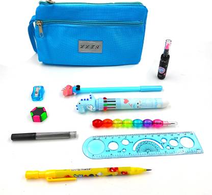 Flipkart.com | poksi Combo Stationary Art Canvas Pencil Box - Pouch