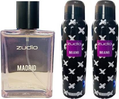 Buy zudio MADRID -1 AND MIAMI-2 PACK OF 3 Perfume - 400 ml Online In ...