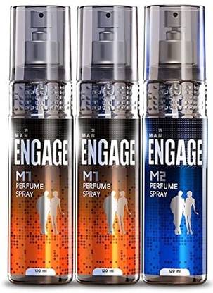 Buy Engage Combo Pack Perfume Spray for Men (M1 and M2), (Pack of 3 ...