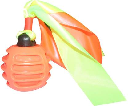 Emily Pets Squeaky Rubber Ball Outdoor Pet Dog Rambo Ribbon Throwing ...