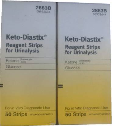 Keto -Diastix Reagent Strips for Urinalysis, (50-Pack of 2) 100 Ph Test ...