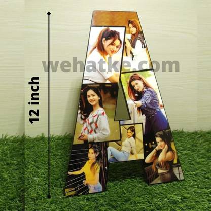 Wehatke Customized alphabet photo frame with photos on Letter 10 inch ...