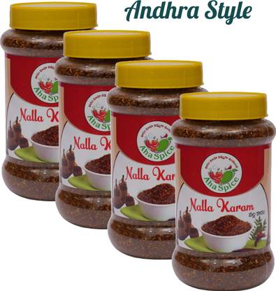 AHA NALLA KARAM, Bengal Gram-Black Gram-Red Chilly Spice Mix powder ...