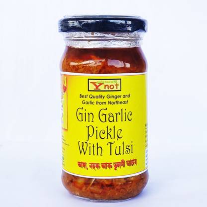 Y Not Gingarlic Pickle with Tulsi / Ginger Garlic with Tulsi Pickle ...
