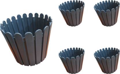 Audbhidhi Fence Plastic Gamla Flower Pots 8 Inches For Indoor Outdoor ...
