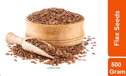 lifeline india Organic Desi flax seeds Alsi ke Beej 500 gram Seed Price ...
