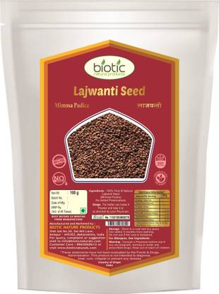 biotic Lajwanti Seed - Lajvanti Beej - Mimosa Pudica - Chui Mui - 100g ...