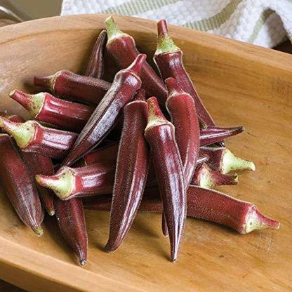 KANAYA Red Ladies Finger-Bhindi- Okra Hybrid Vegetable Seed Price in ...