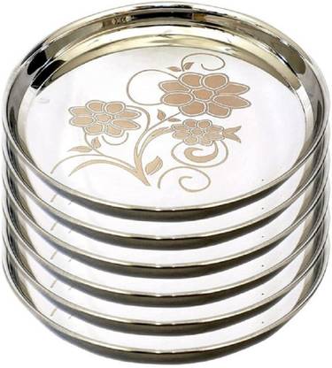 zms marketing Heavy Gauge Stainless Steel Laser Breakfast Plates ...