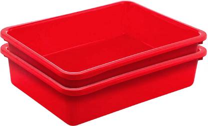 KUBER INDUSTRIES Multiuses Rectangular Plastic Large Tray, Bin ...