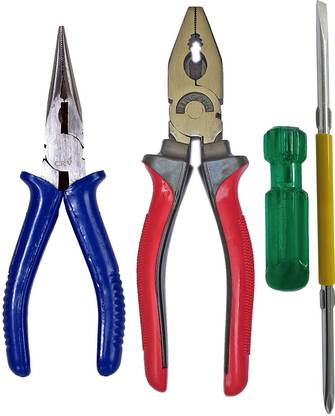 Inditrust Heavy duty Plier RED 2in1 Screwdriver and Nose Plier (Pack of ...
