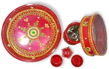 CHANDAN GROUP Pooja Thali Set Silver Price in India - Buy CHANDAN GROUP ...