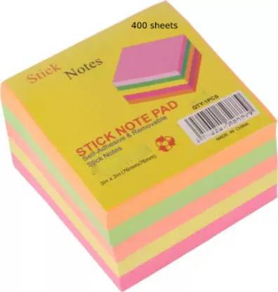 Flipkart.com | champcool 400 Sheets(3X3)Fluorescent Paper Self Adhesive ...