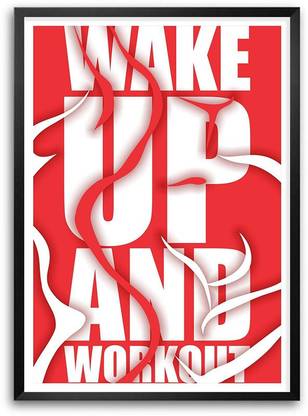 Poster Wake Up And Workout Gym Fitness sl-10248 (Large Poster, 36x24 ...