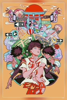 Mob Psycho Matte Finish Poster P-14769 Paper Print - Animation ...