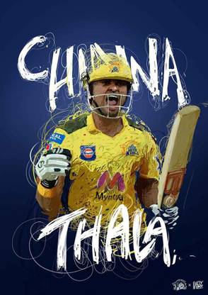chinna-thala-raina-official-csk-poster Photographic Paper - Sports ...