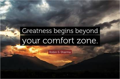 Greatness Begins Beyond Your Comfort Zone Motivational Quote Poster ...