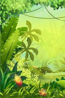 Wild Jungle Poster | Jungle Posters for Room | Unframed | With Self ...