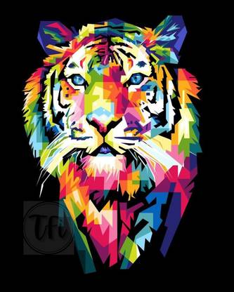 Tiger Poster | Tiger Posters for Room | Unframed | With Self Adhesive ...