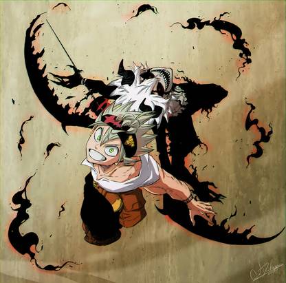 Black Clover Asta Anime Hd Matte Finish Poster Paper Print - Animation ...