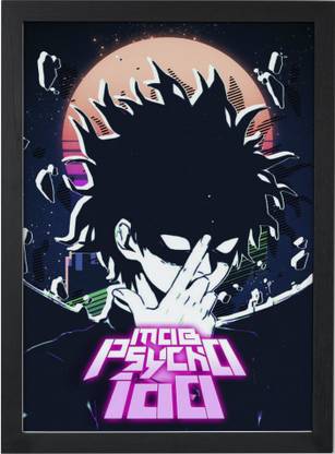 mob psycho poster with frame mob psycho wall poster (Size_13x9.8 inch ...