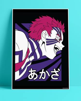 YAA - Demon Slayer : Akaza New Premium Design Anime Poster 23 (12 inch ...