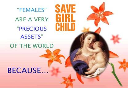 Poster Save Girl Child sl-10134 (Large Poster, 36x24 Inch, Banner Media ...