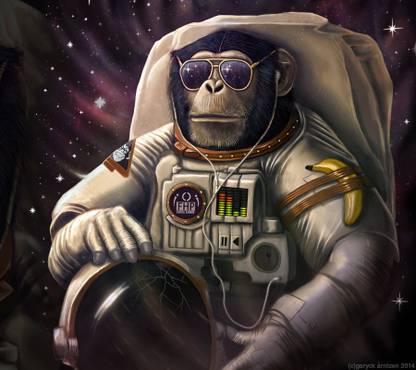 Astronaut Space Animated Hd Matte Finish Poster Paper Print - Animation ...