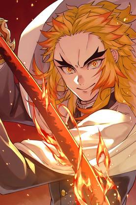 Kimetsu No Yaiba Ufotable Rengoku Kyoujurou Yoshinowataru Matte Finish ...