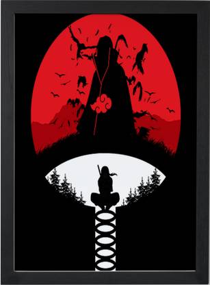naruto poster with frame itachi wall poster (Size_13x9.8 inch) Paper ...