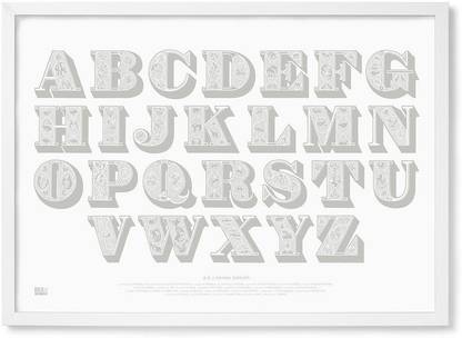 Abcd alphabet chart Poster Multicolor Photo Paper Print Poster ...